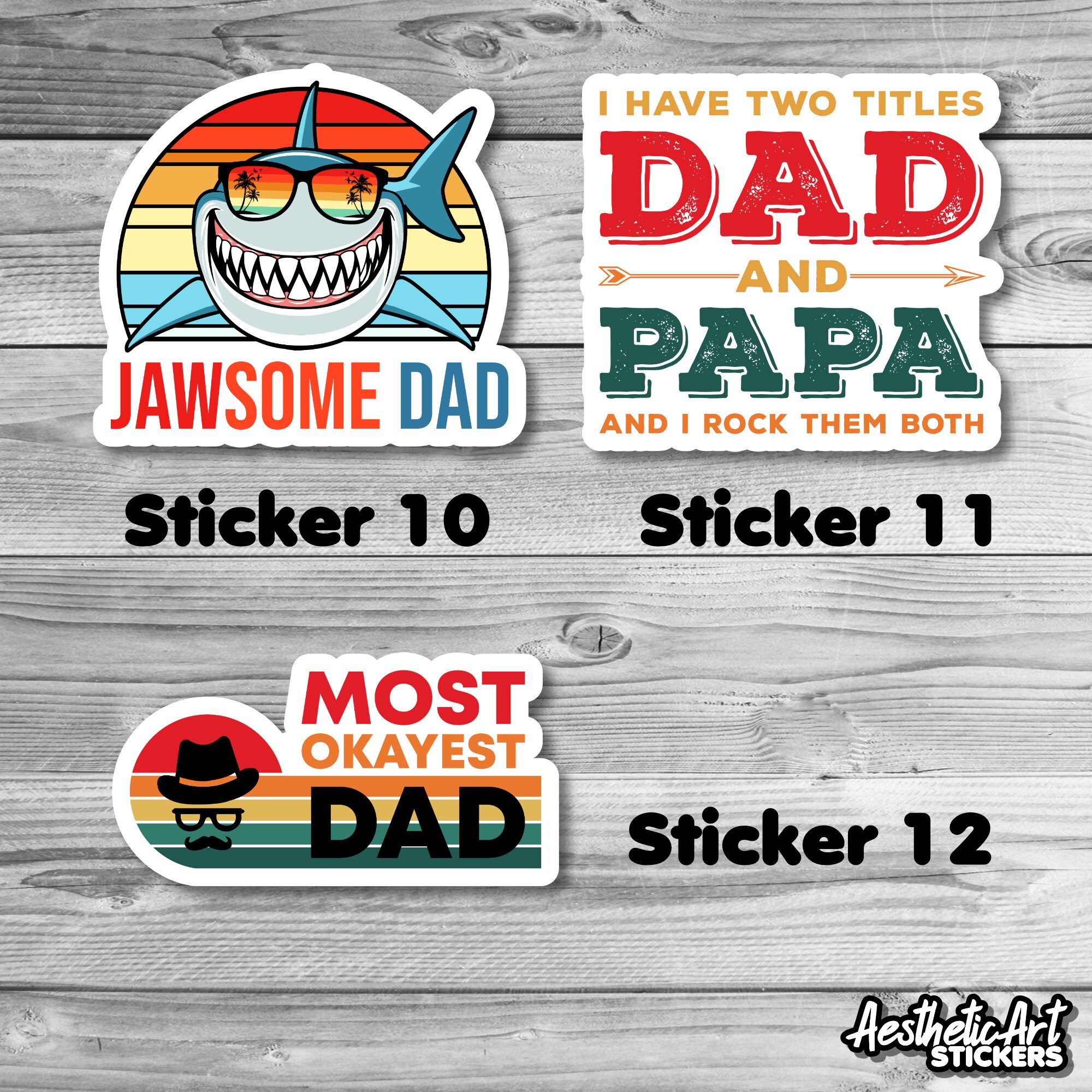Father's Day Sticker Sayings Funny Dad Joke Fatherhood | Etsy