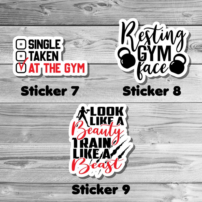 Gym Workout Sticker Sayings, Exercise Lifting Fitness Quotes Vinyl ...