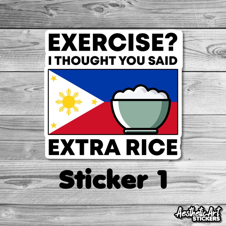 Filipino Asian Food Stickers Filipina Pinoy American Vinyl - Etsy