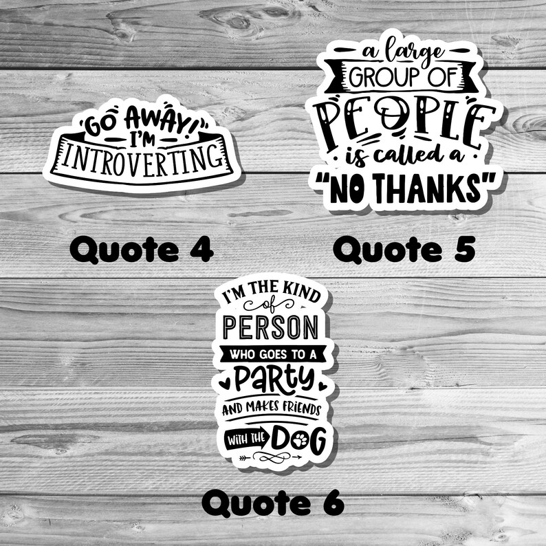 Funny Introvert Sticker Sayings Anti Social Decals Sarcastic | Etsy