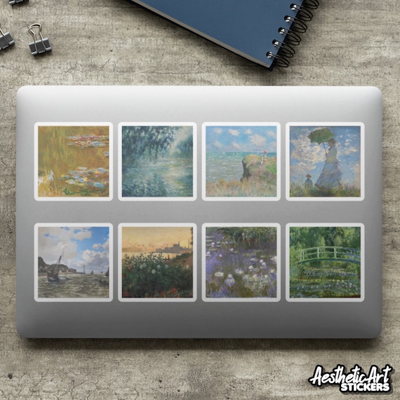 Claude Monet Classic Art Stickers Famous Painting Decals | Etsy