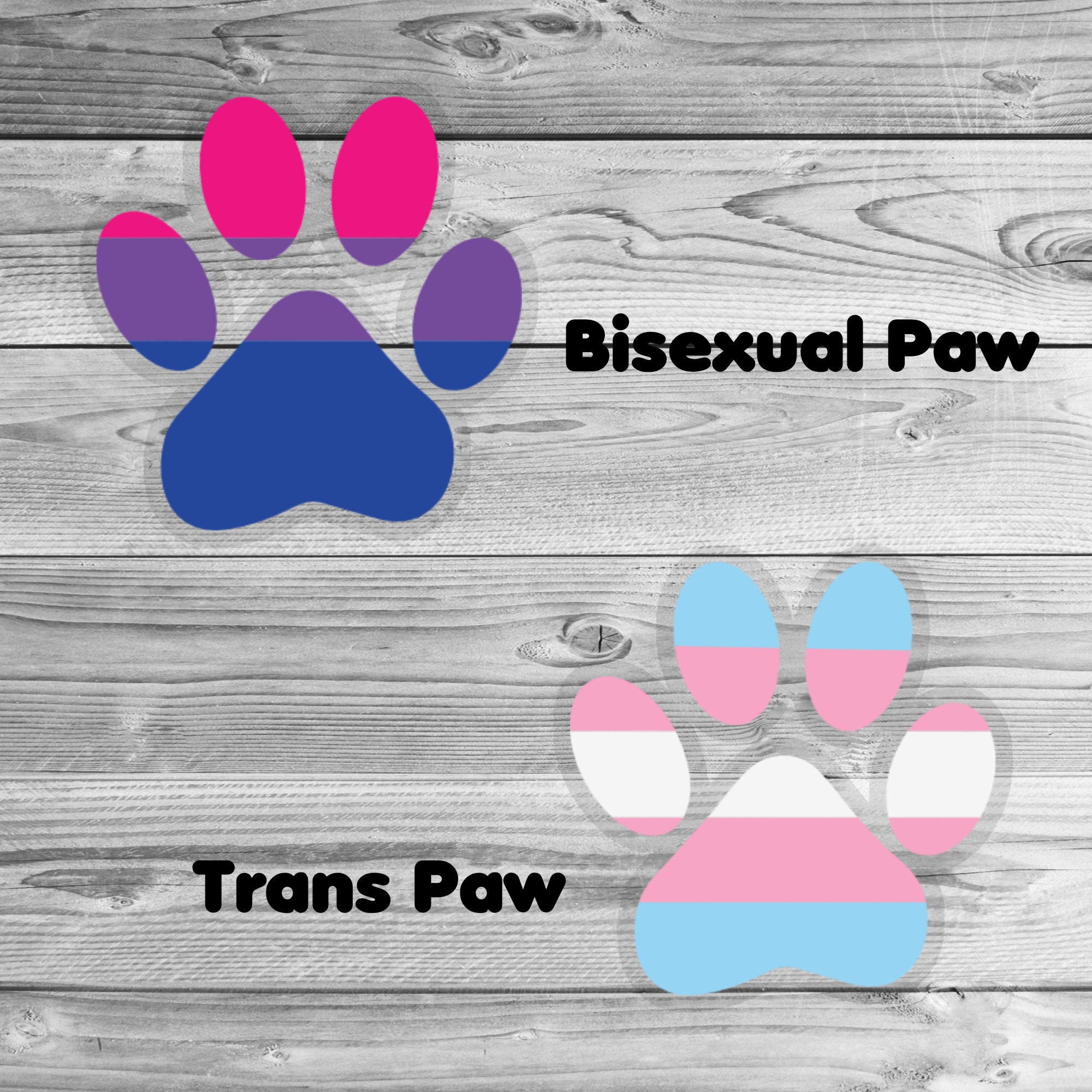 Animal Paw Print LGBT Pride Sticker Lesbian Gay Bisexual | Etsy