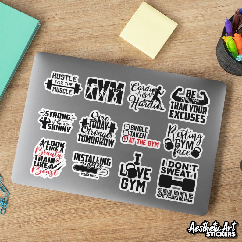Gym Workout Sticker Sayings Exercise Lifting Fitness Quotes - Etsy