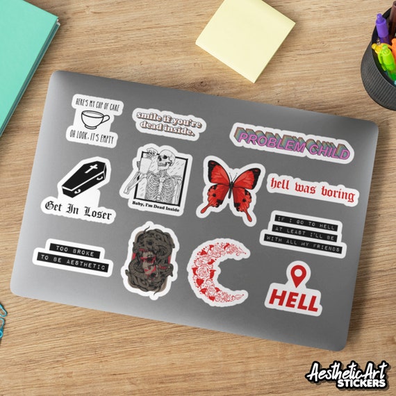 Aesthetic Goth Edgy Sticker Saying Emo Gothic Punk Sarcastic | Etsy