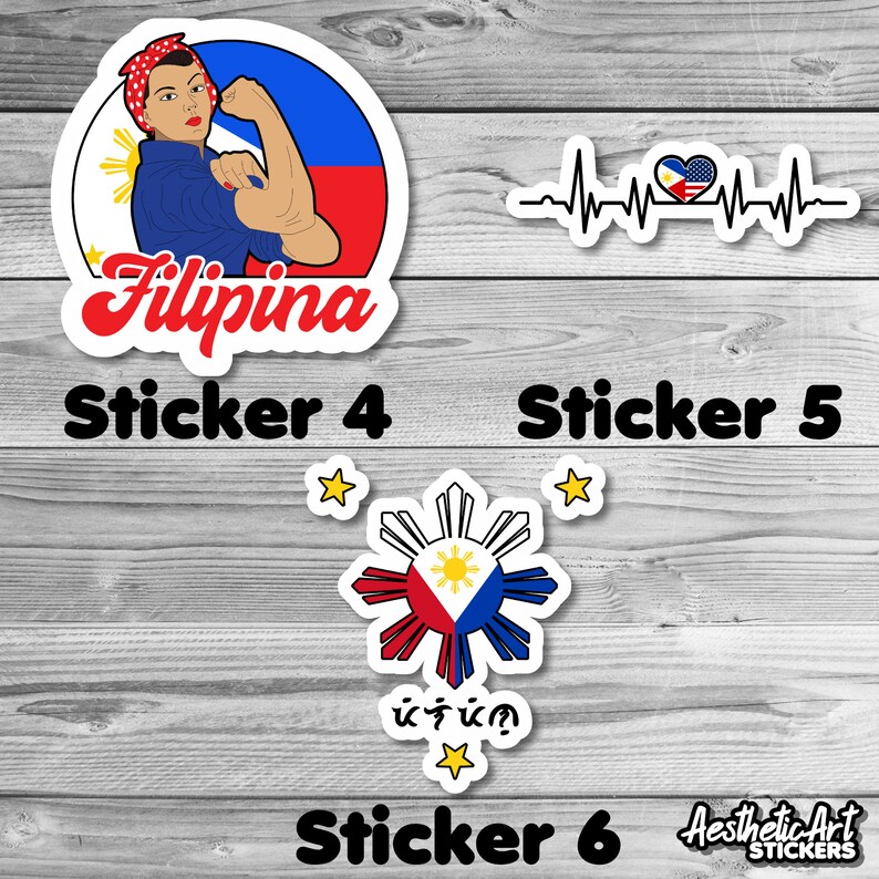 Filipino Sun Proud Asian American Sticker Sayings Pinoy - Etsy