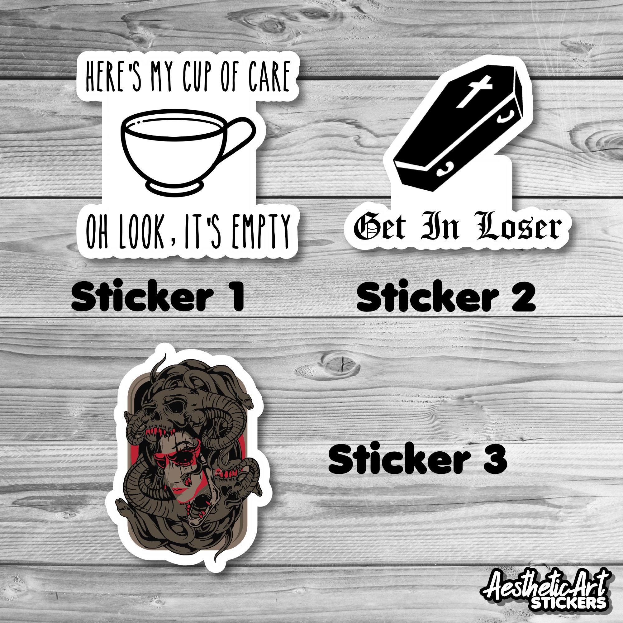 Aesthetic Goth Edgy Sticker Saying Emo Gothic Punk Sarcastic | Etsy