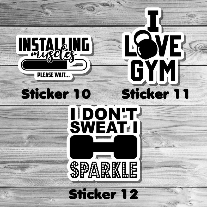 Gym Workout Sticker Sayings, Exercise Lifting Fitness Quotes Vinyl ...