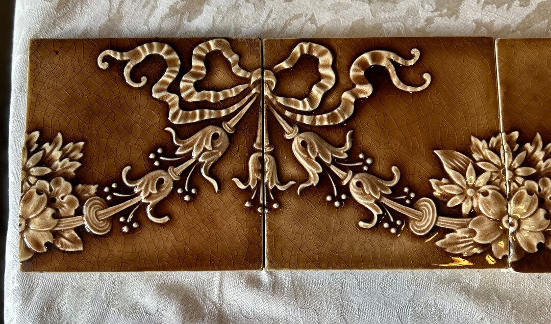 Antique Providential Tile Works 6 X 36 Frieze, Victorian, Vintage Tile ...