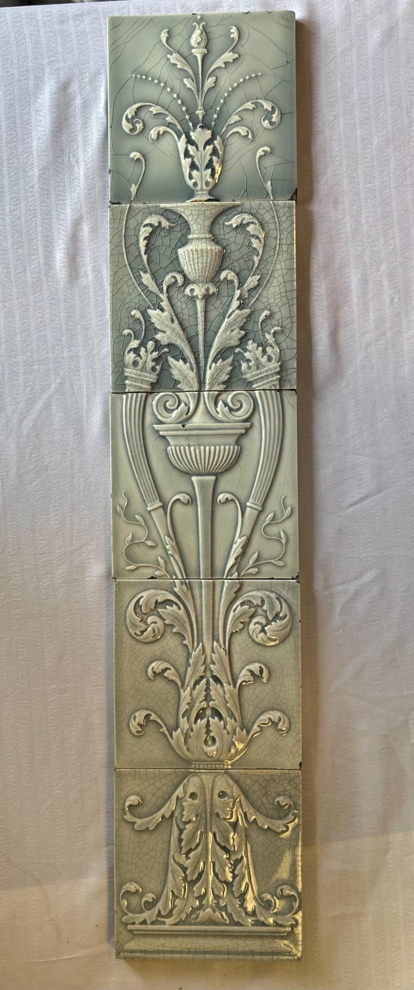 Antique Victorian Providential Tile Works Torch Panel 5-6x6 Tiles - Etsy