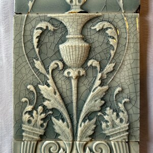 Antique Victorian Providential Tile Works Torch Panel 5-6x6 Tiles - Etsy