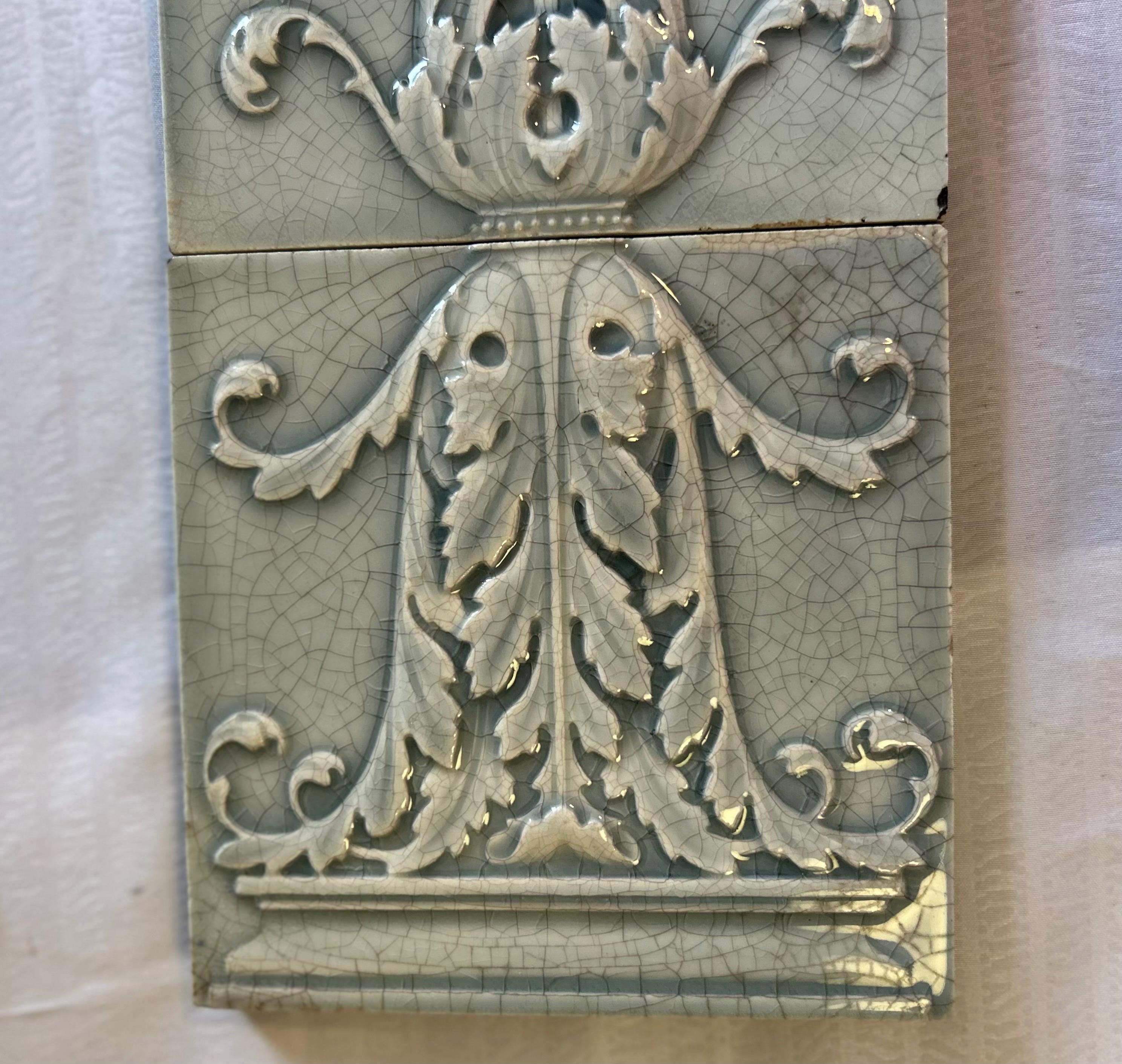 Antique Victorian Providential Tile Works Torch Panel 5-6x6 Tiles - Etsy