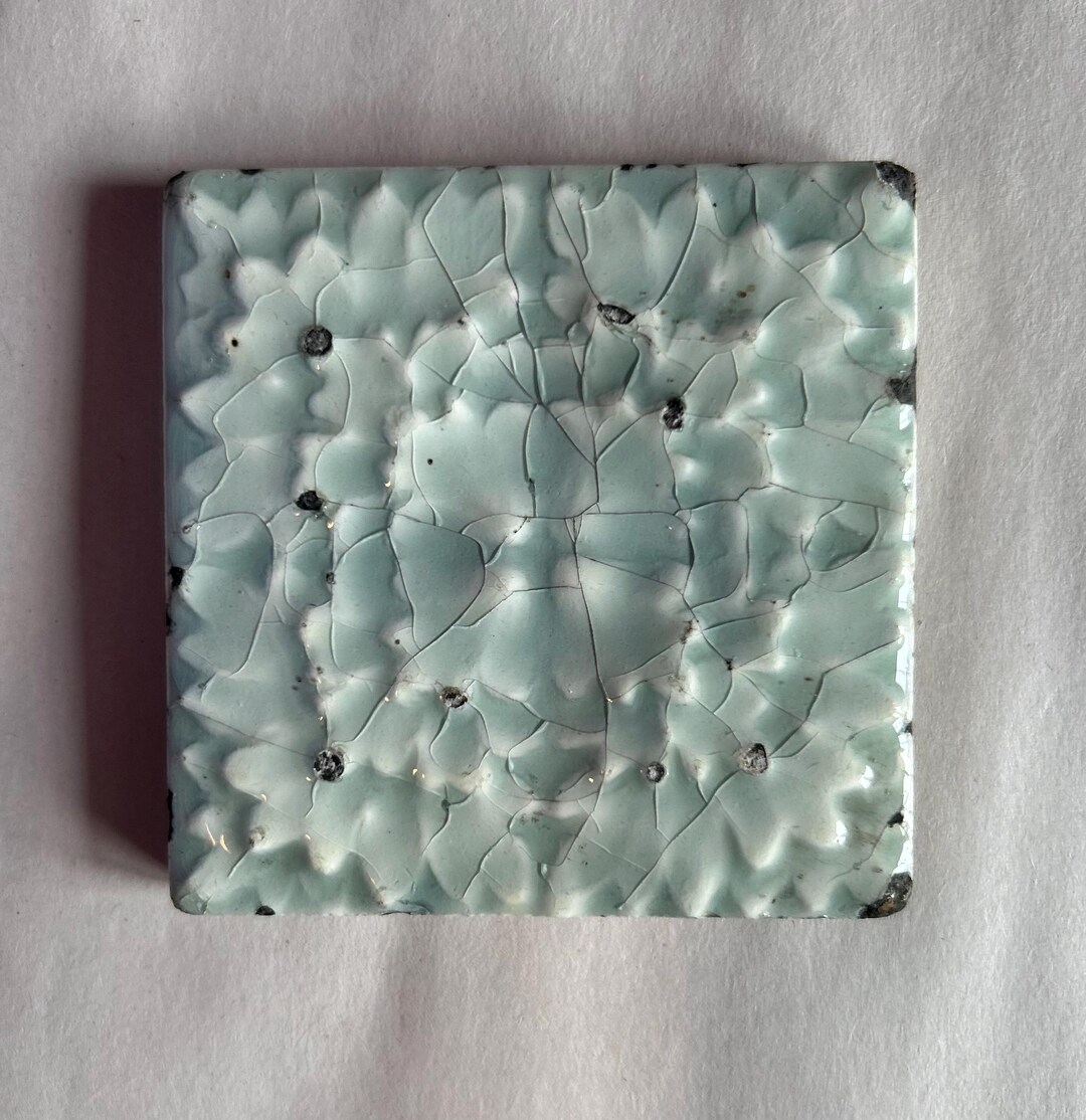 Antique Trent 3x3 Majolica Lovely Blue Decorative Tile - Etsy