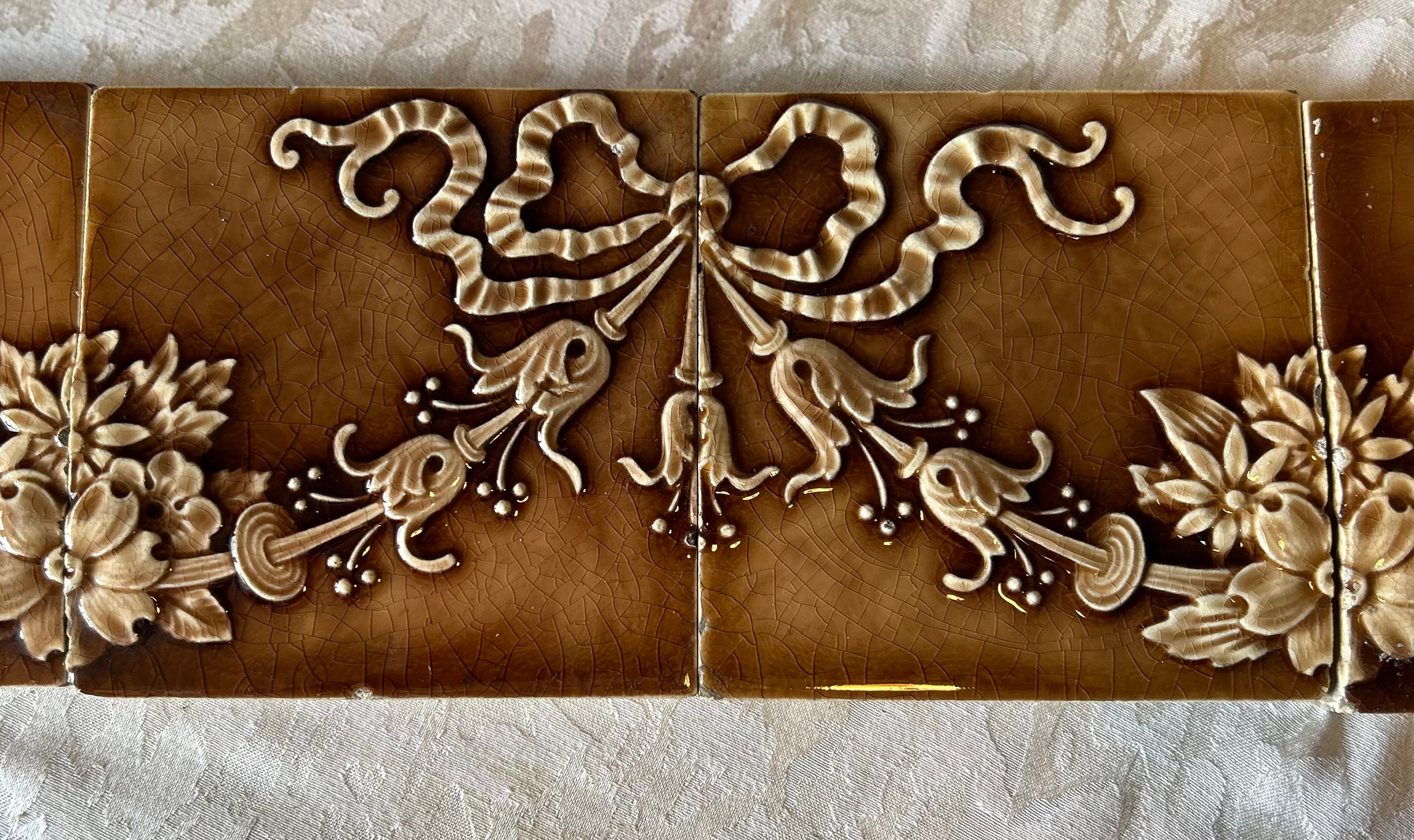 Antique Providential Tile Works 6 X 36 Frieze, Victorian, Vintage Tile ...