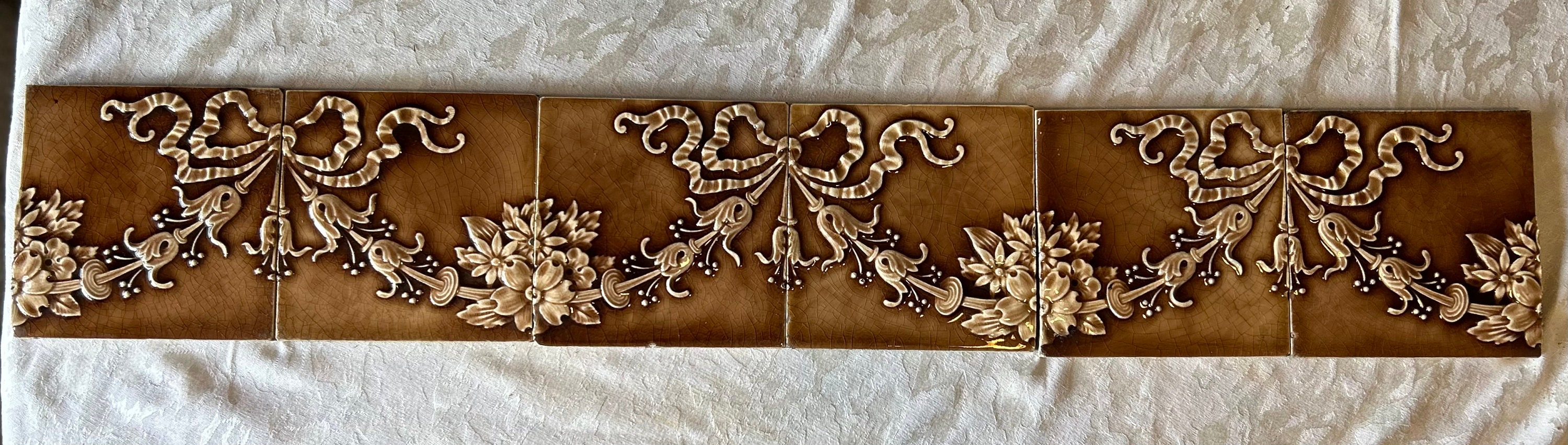 Antique Providential Tile Works 6 X 36 Frieze, Victorian, Vintage Tile ...