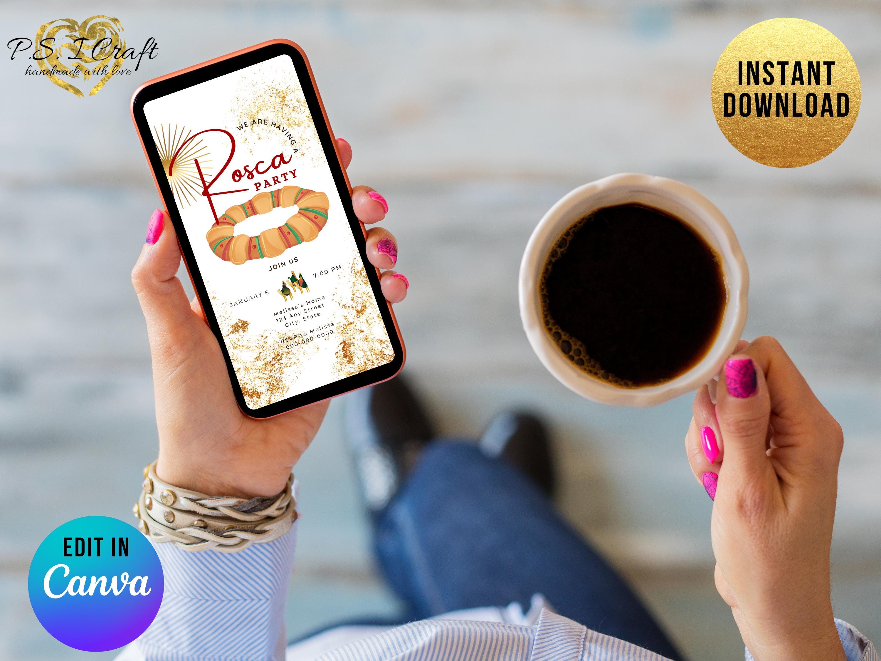 Editable Rosca Party Invitation, Rosca De Reyes Invite, Three Kings Day ...