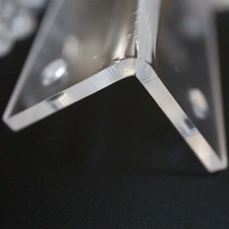 4 x Angle L Brackets Polished Clear Transparent Perspex | Etsy