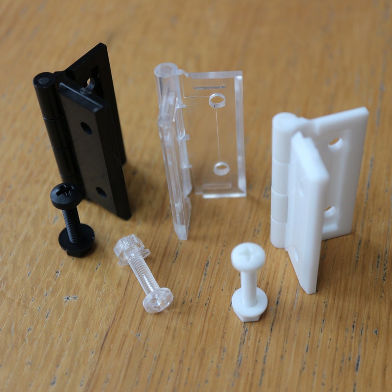 4 X Angled L Hinge Hinges Brackets, Clear Transparent Perspex Acrylic ...