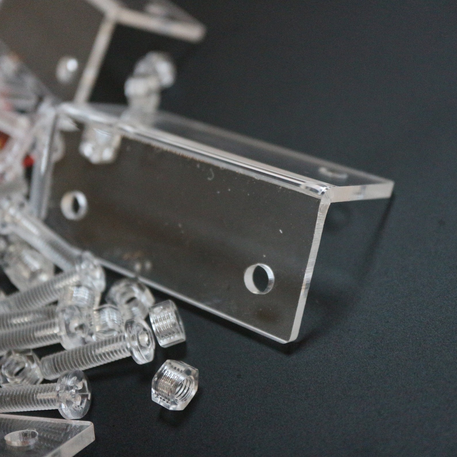 4 X Angle L Brackets, Polished Clear Transparent Perspex Acrylic 20x ...
