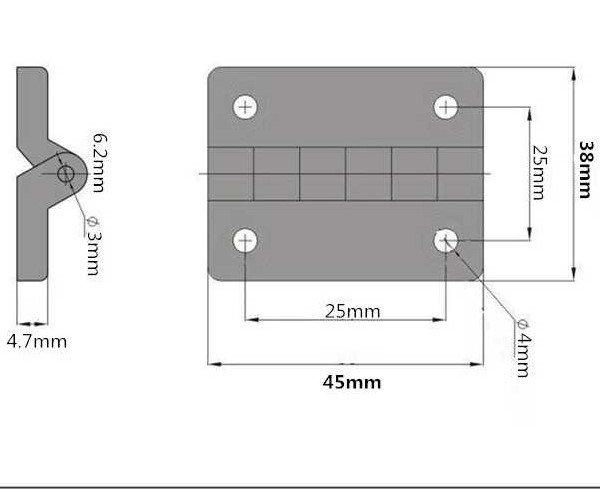 4 X Angled L Hinge Hinges Brackets, Clear Transparent Perspex Acrylic ...