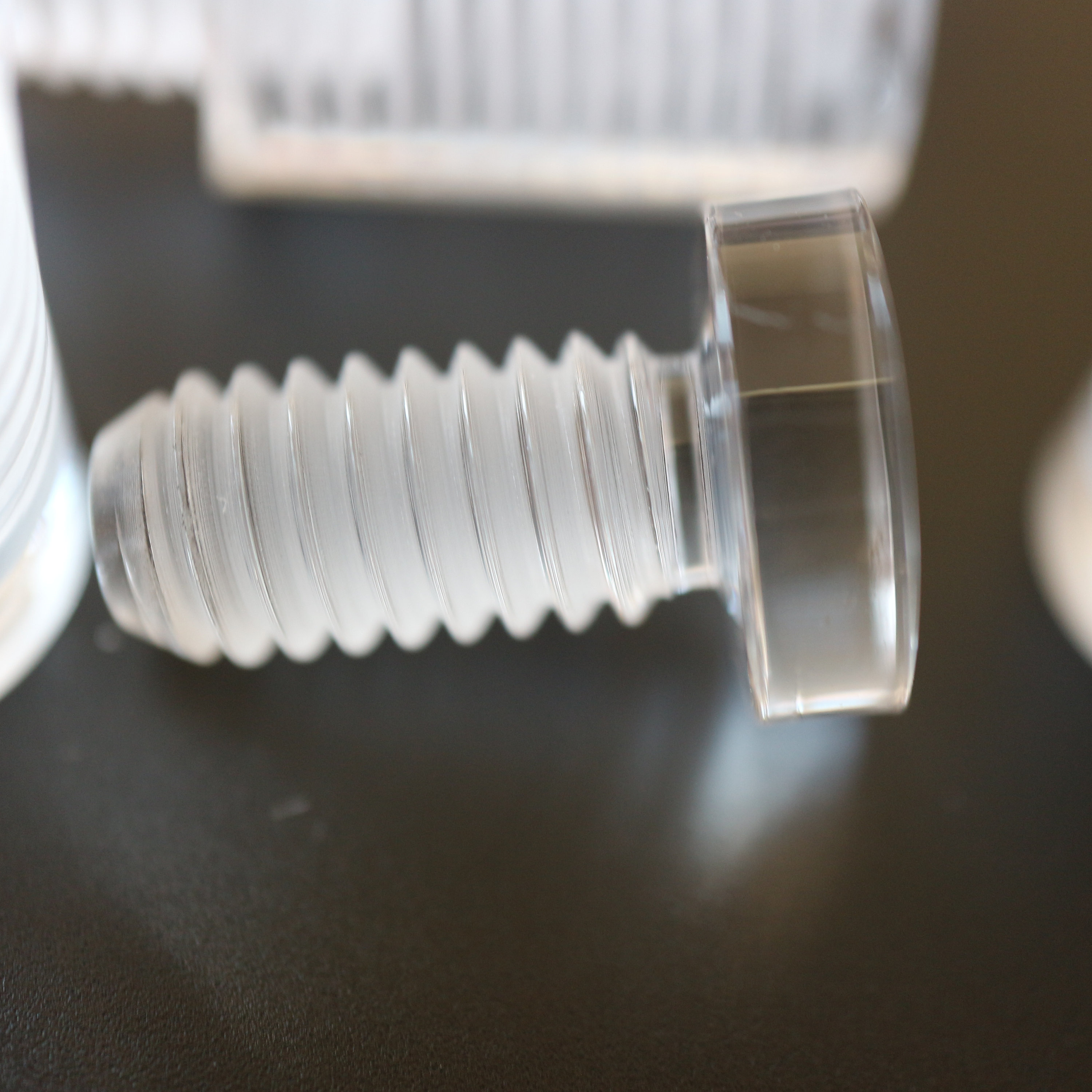 4 X Clear Standoffs, Glass Like, Acrylic, Transparent Spacers, Plastic ...