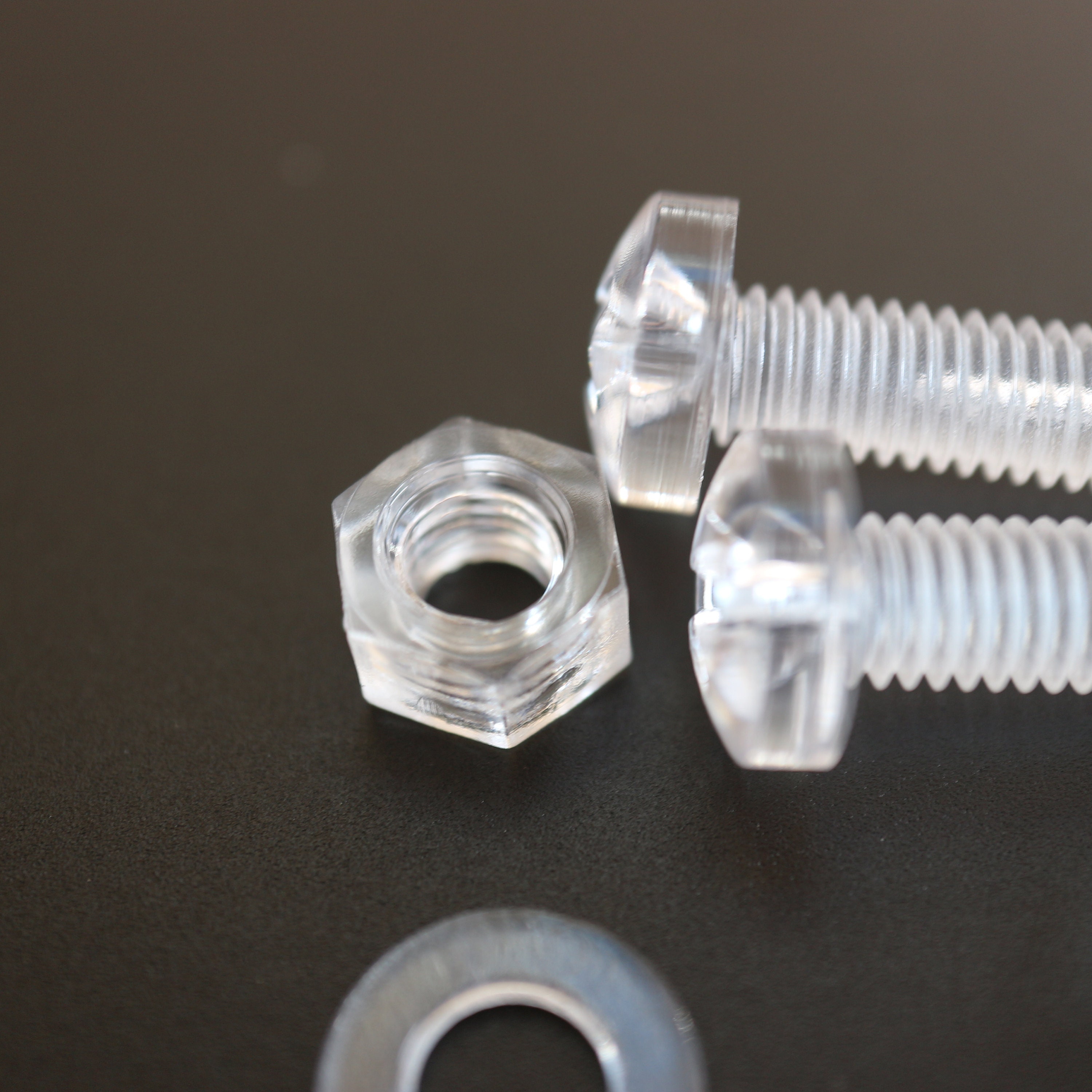 Transparent Clear Plastic Acrylic Nuts & Bolts Crosshead - Various ...