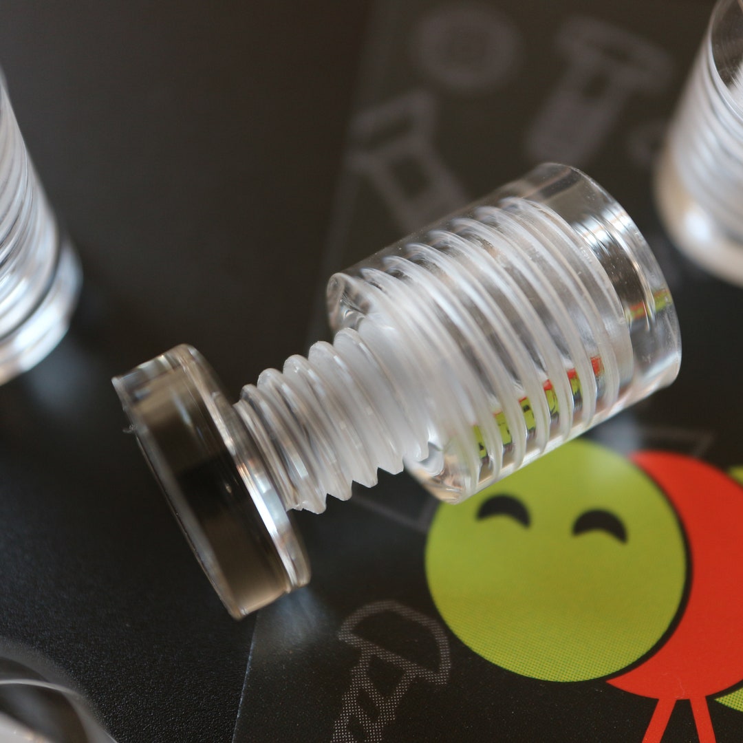 4 X Clear Standoffs, Glass Like, Acrylic, Transparent Spacers, Plastic ...