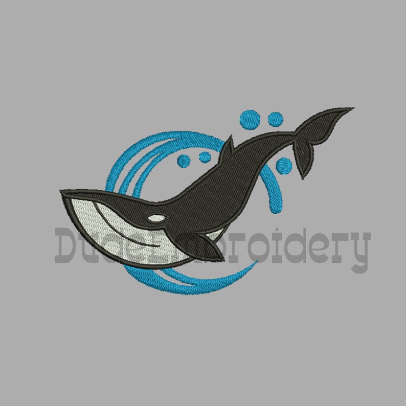 Whale Embroidery Designs 7 Size Design Instant Download 8 - Etsy