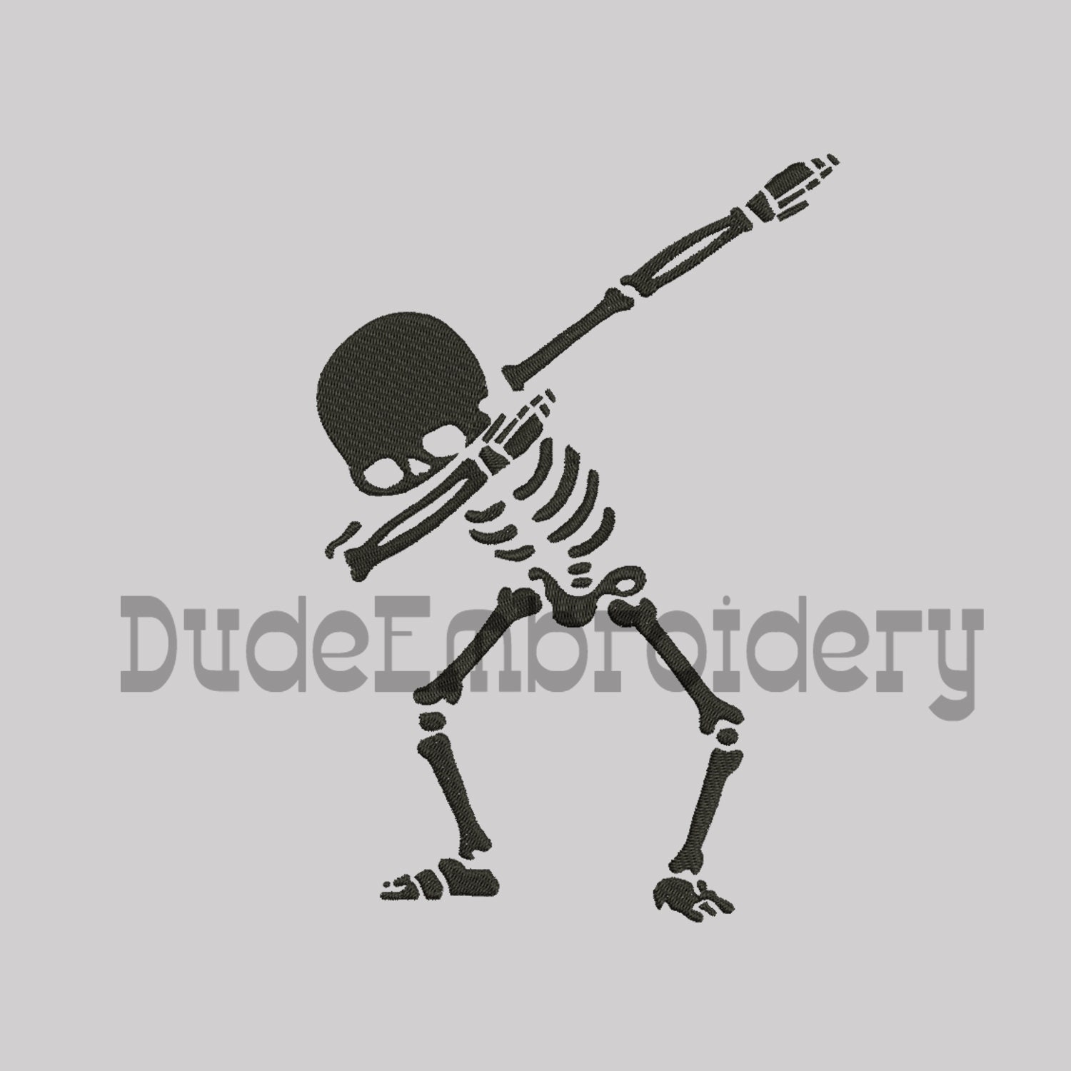 Dabbing Skeleton Bone Embroidery Designs 7 Size Instant | Etsy