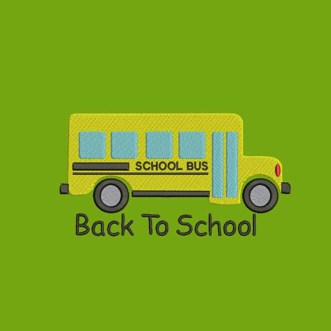 School Bus Embroidery Designs 8 Size Design Instant Download 8 Formats ...