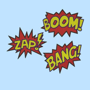 Bang Boom Zap Embroidery Designs 3 Size Bang Boom Zap Design Instant ...