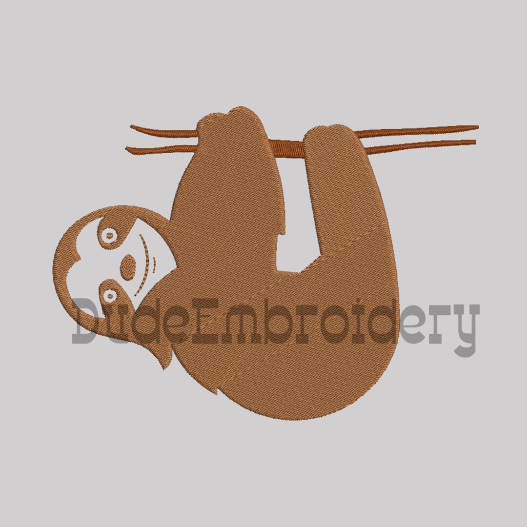 Sloth Embroidery Designs 7 Size Design Instant Download 8 Formats ...