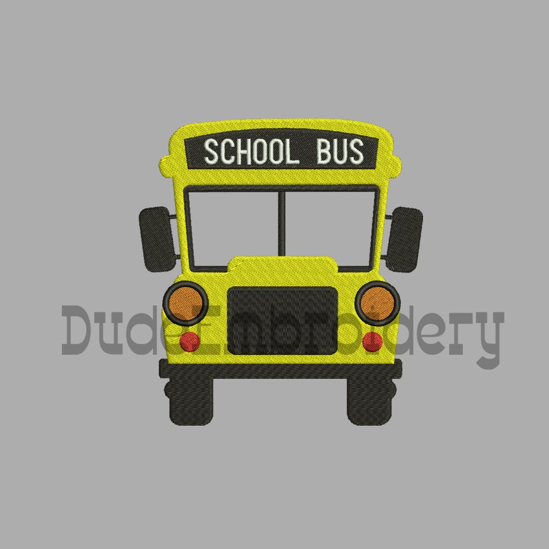 School Bus Embroidery Embroidery Designs 7 Size Design Instant Download ...