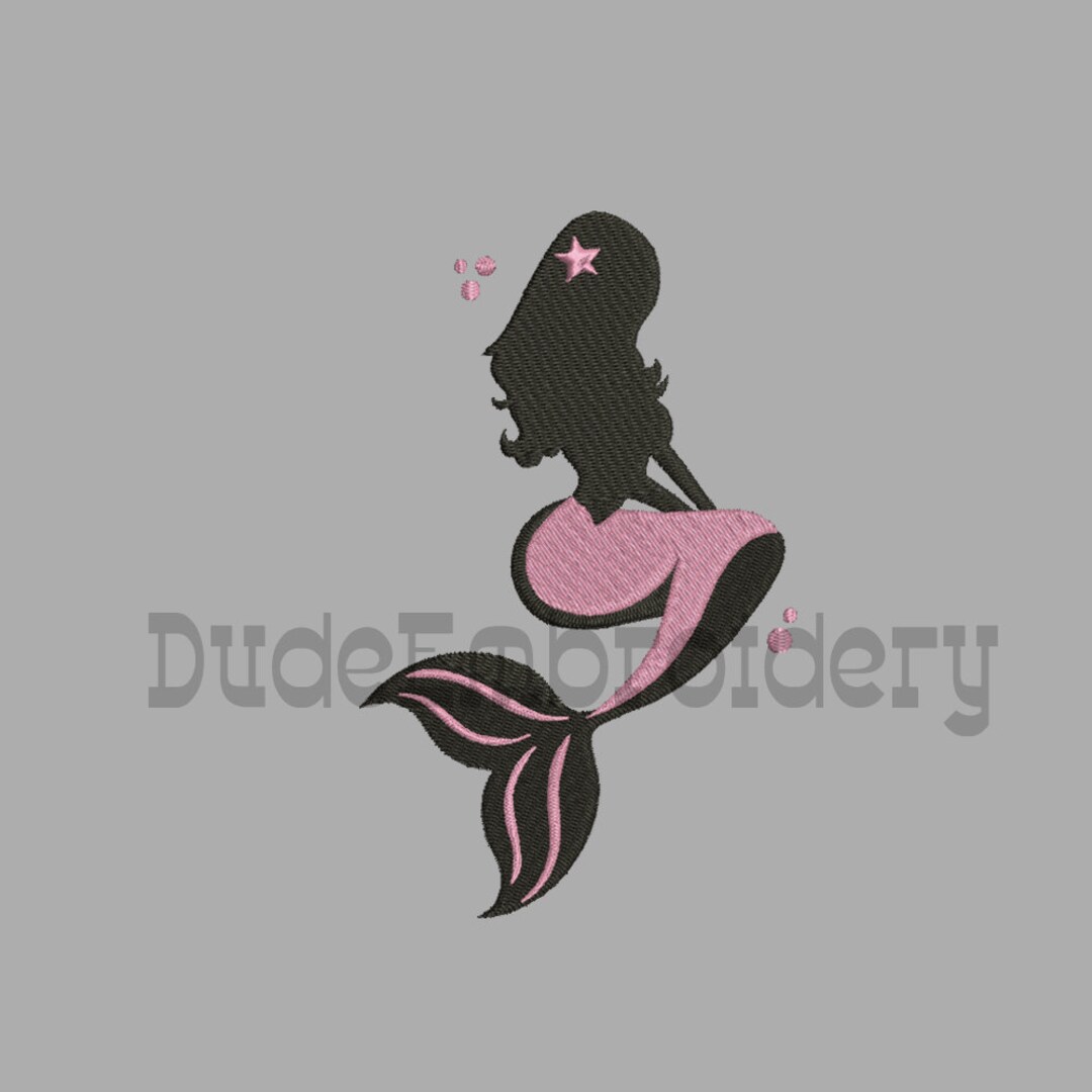 Mermaid Embroidery Designs 9 Size Instant Download 8 Formats Machine ...
