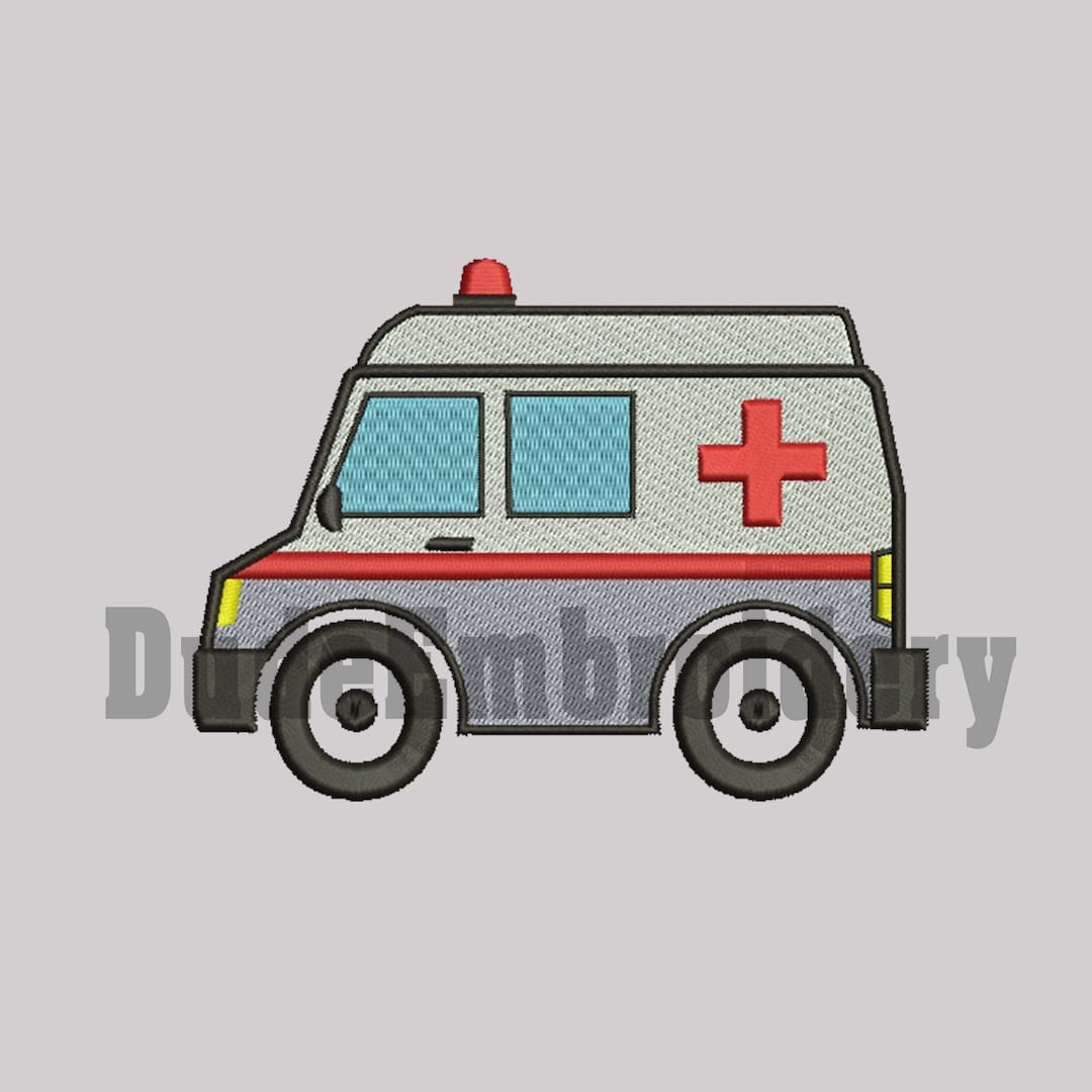 Ambulance Embroidery Designs 7 Size Design Instant Download 8 Formats ...