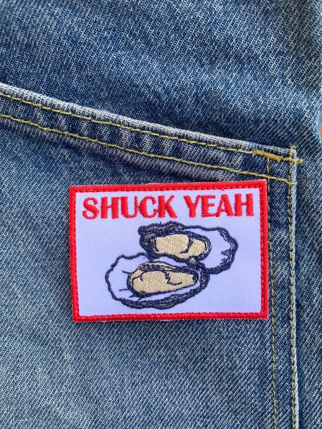 Shuck Yeah Iron on Patches Embroidered Applique - Etsy