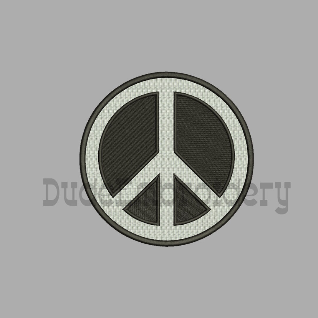 Peace Embroidery Designs 10 Size Design Instant Download 8 Formats ...