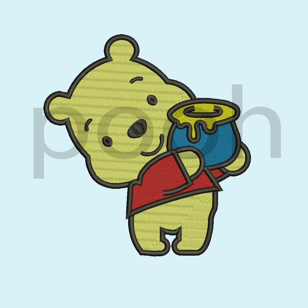 Pooh Embroidery Designs 4 Size Pooh Logo Design Instant Download 8 ...