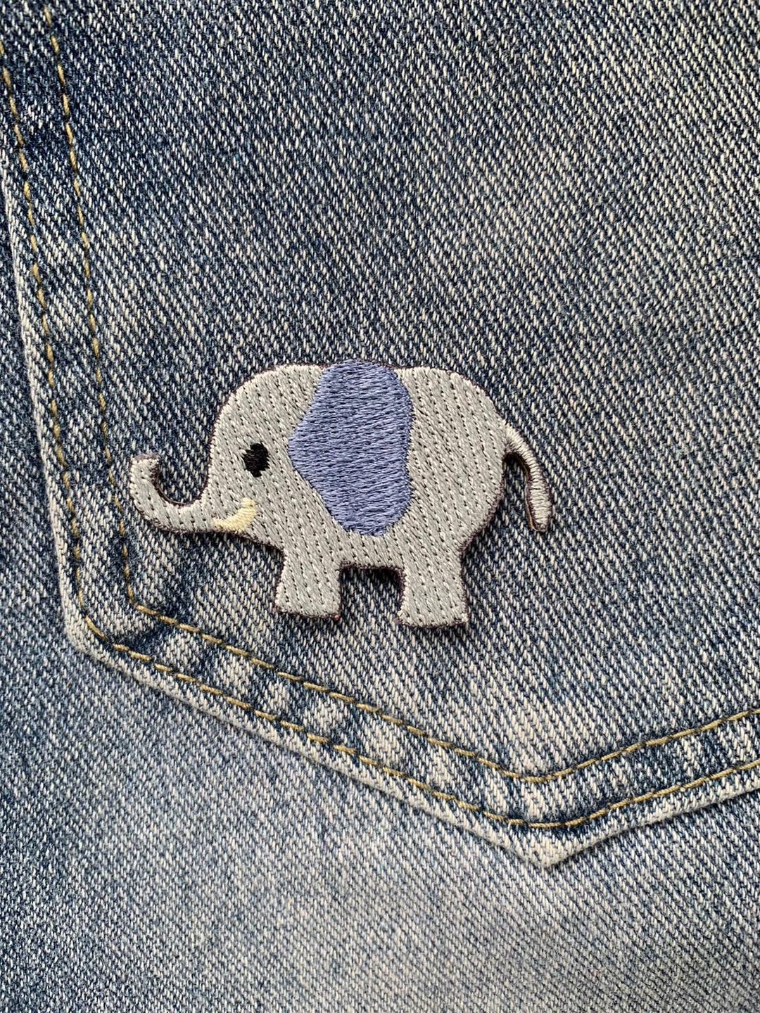 Cute Elephant Iron on Patches Embroidered Applique - Etsy
