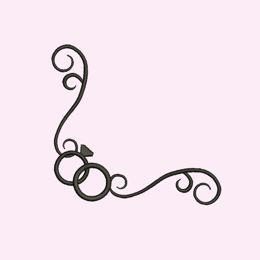 Wedding Corner Border Embroidery Designs 9 Size Design Instant Download ...