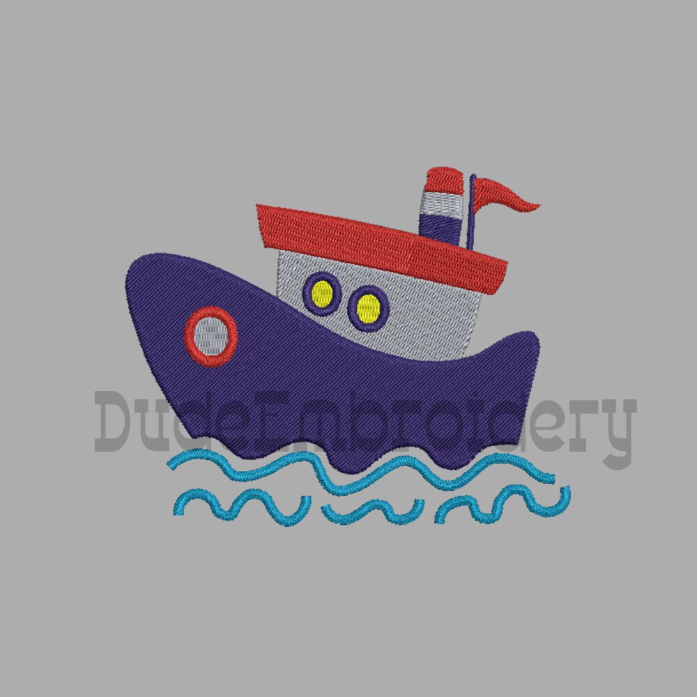 Ship Embroidery Designs 8 Size Design Instant Download 8 Formats ...