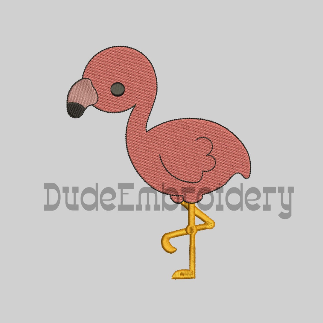 Flamingo Embroidery Designs 7 Size Design Instant Download 8 - Etsy