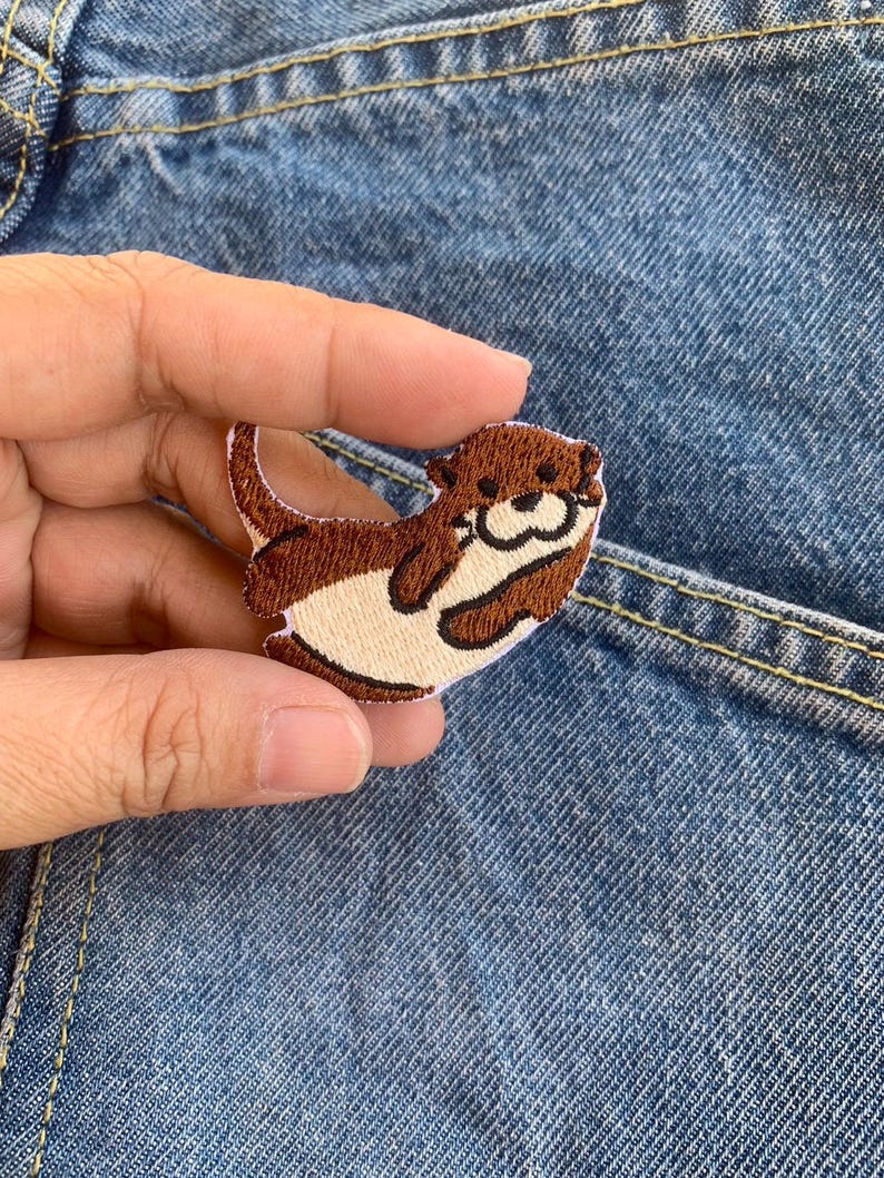 Cute Otter Tiny Otter Iron on Patches Embroidered Applique - Etsy