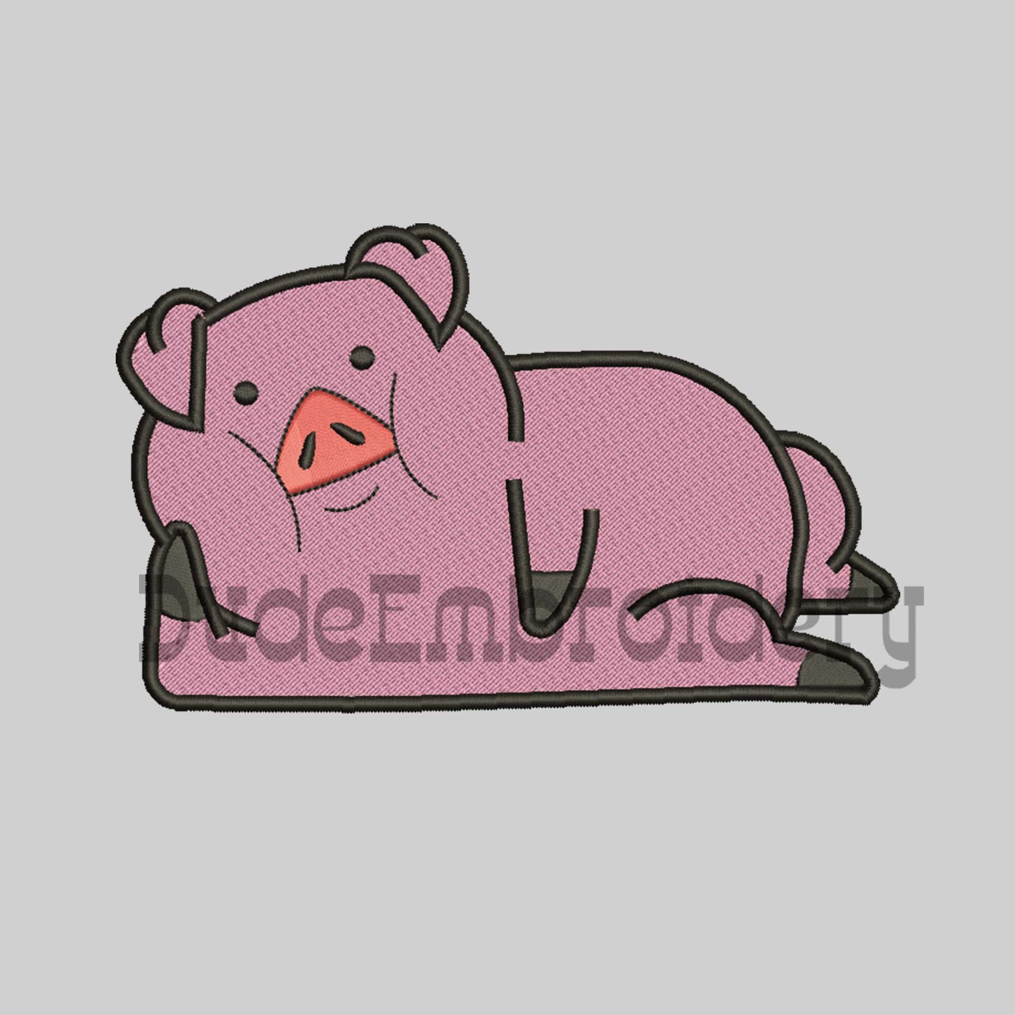 Pig Embroidery Designs 6 Size Design Instant Download 8 Formats Machine ...