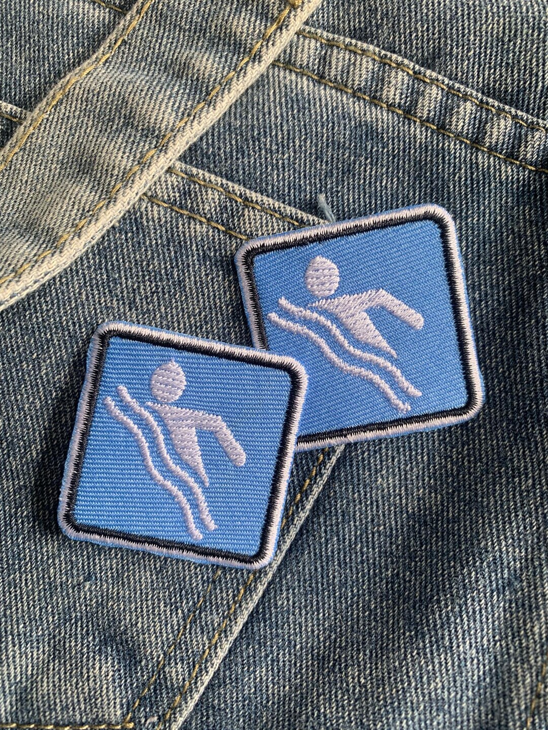 Swimming Iron on Patches Embroidered Applique - Etsy