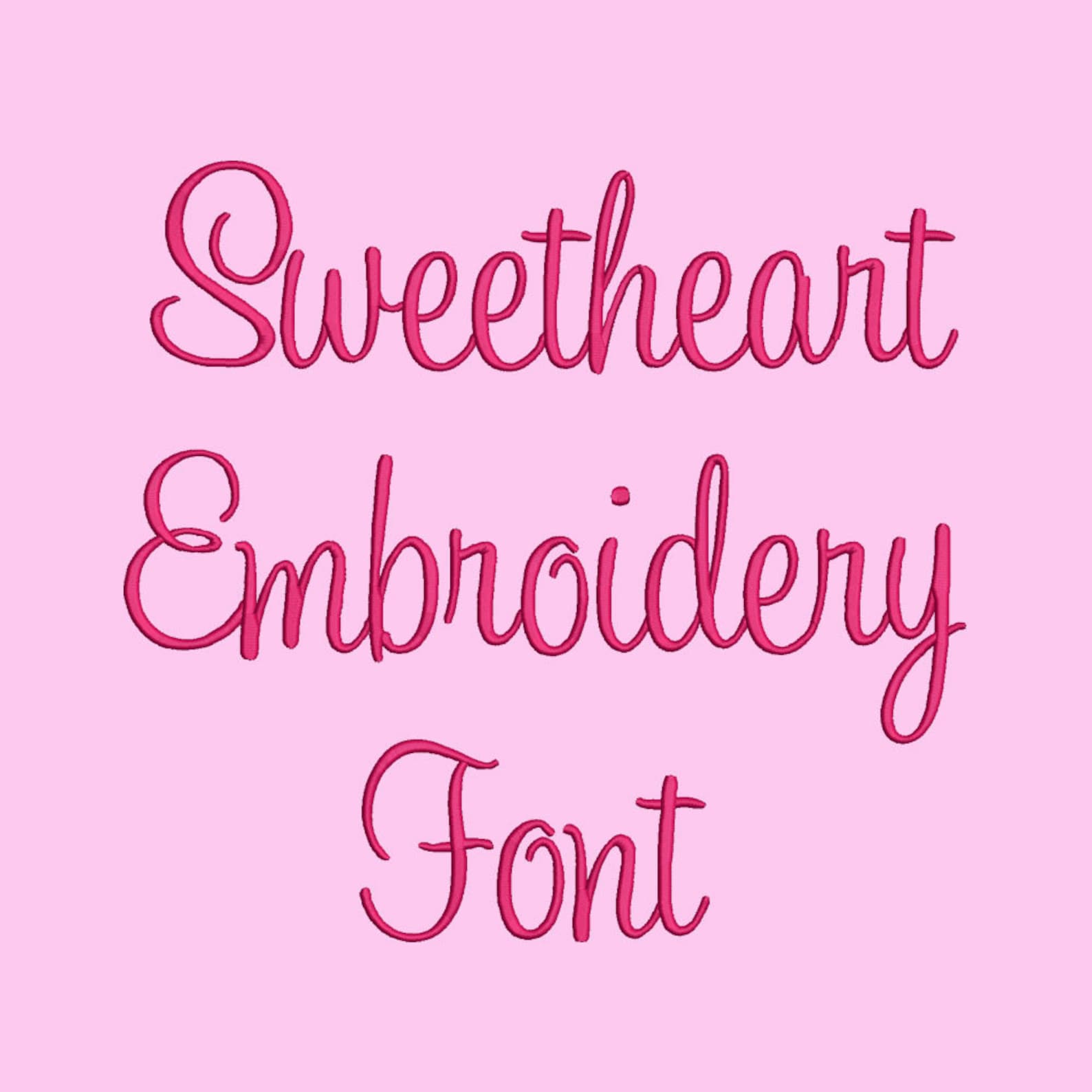 Sweetheart Embroidery Font 5 Size Font Machine Embroidery Font Instant ...