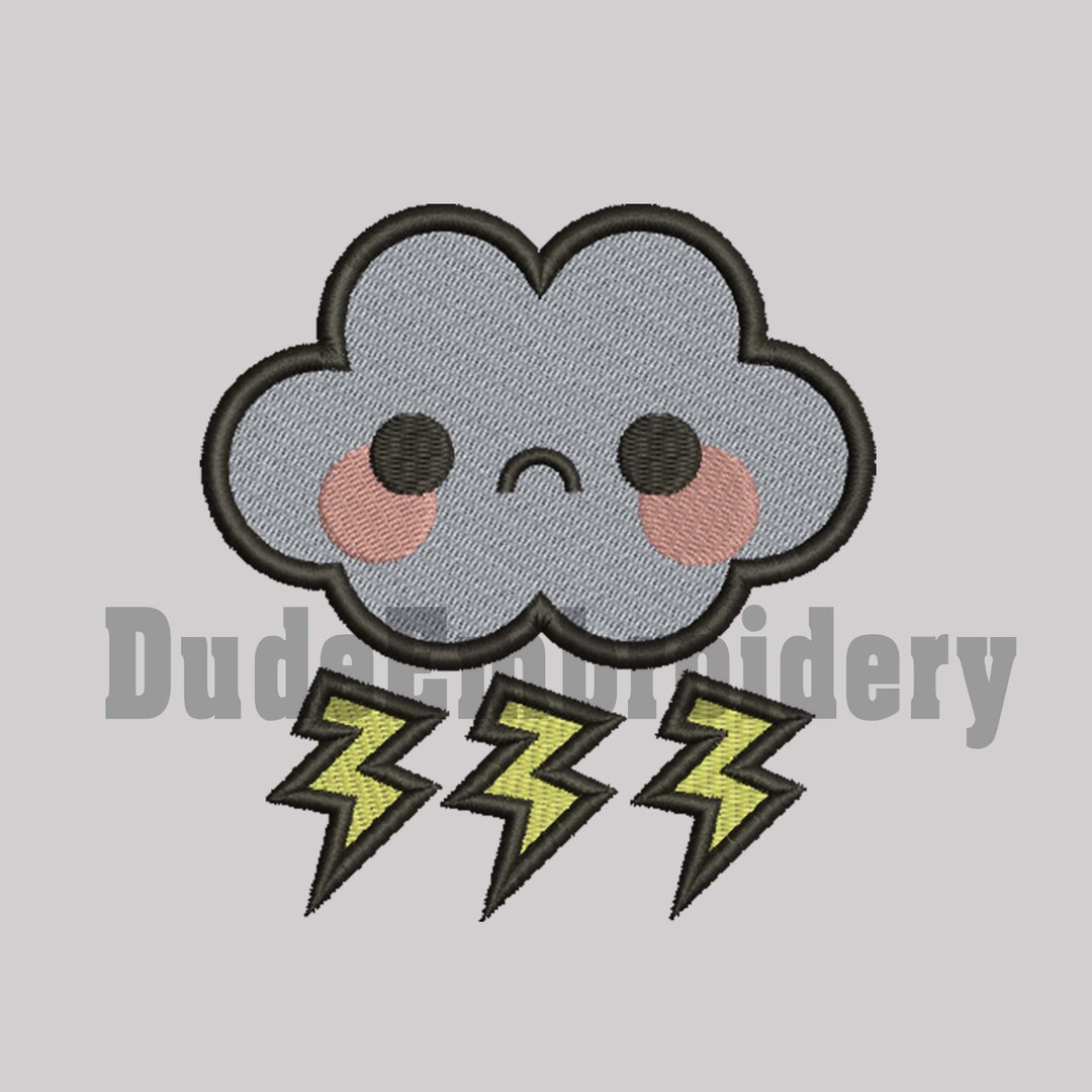 Cute Cloud Embroidery Designs 6 Size Design Instant Download 8 Formats ...