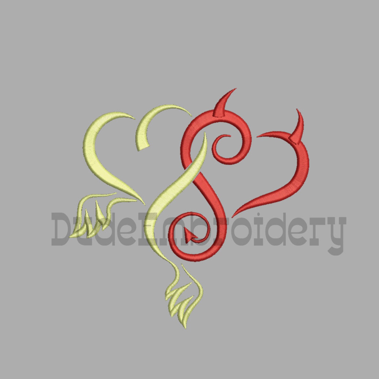 Angel and Devil Embroidery Designs 10 Size Design Instant - Etsy