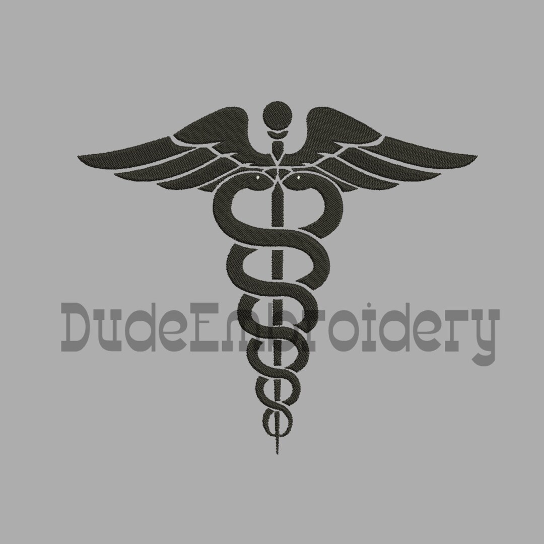 Caduceus Medical Embroidery Designs 7 Size Cupcake Applique Design ...