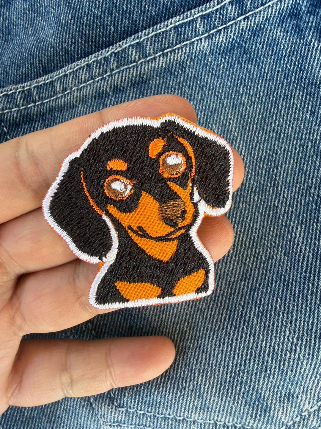 Dachshund Iron on Patches Embroidered Applique - Easy DIY Fix or Style ...