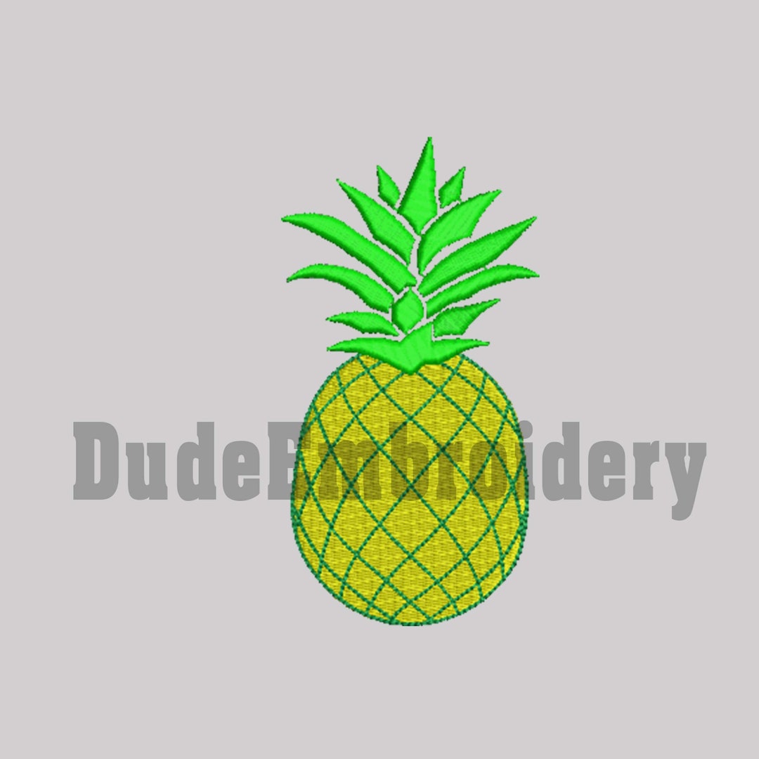 Pineapple Embroidery Designs 7 Size Design Instant Download 8 Formats ...